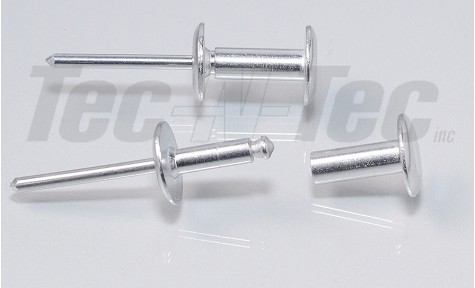 MALE-FEMALE RIVET ALUMINUM 1/4"X 1 1/8 TO 1 3/8 GRIP, Canada