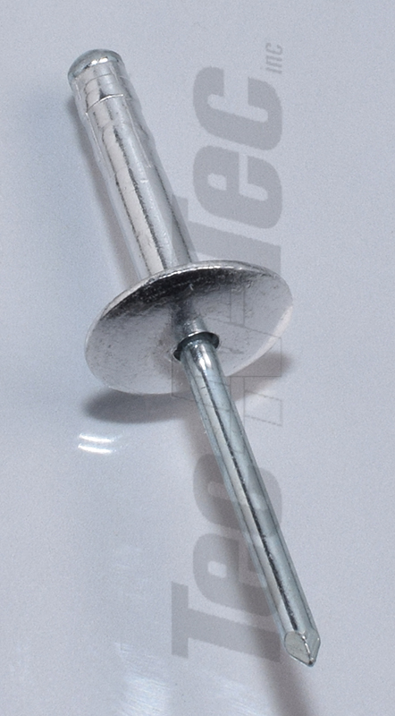 RIVET"RIVEC" ALUM.TIGE:ACIER 3/16 X 1/2-3/4 CAP.RIV.