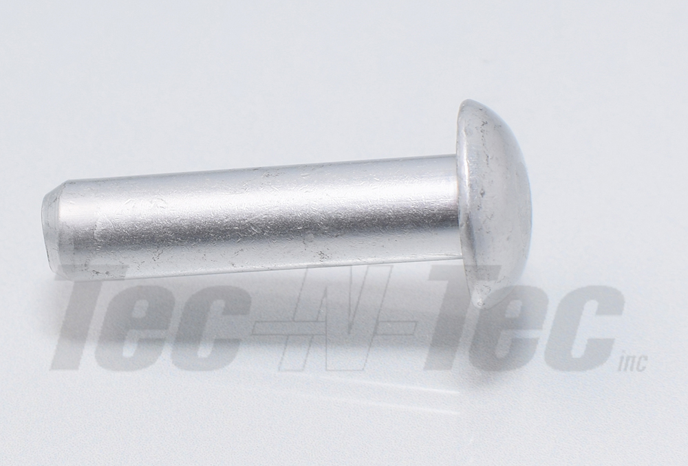 5052 ALUMINUM SOLID RIVET 1/4 X 1" OVAL HEAD